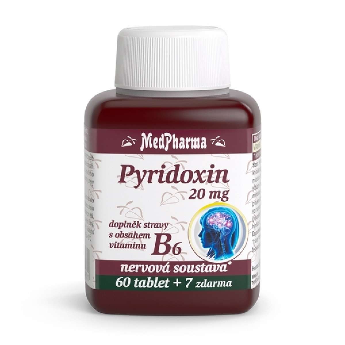 MedPharma Pyridoxin (vitamin B6) 20mg 67 tab | StMaria.cz