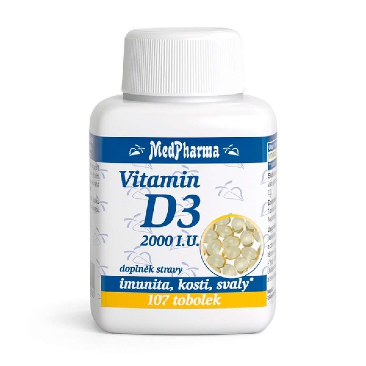 Medpharma Vitamin D3 2000 I.U. 107 tablets | StMaria.cz